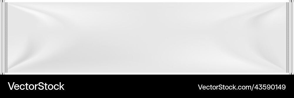 Horizontal ad banner white blank realistic promo Vector Image