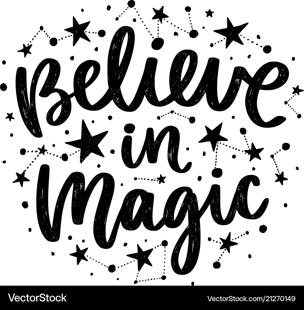 Lettering with stars Royalty Free Vector Image