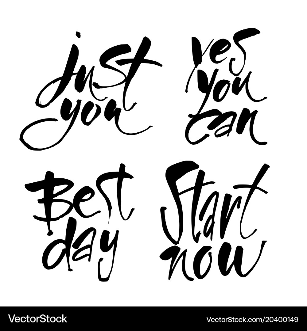 Motivational lettering positive message Royalty Free Vector