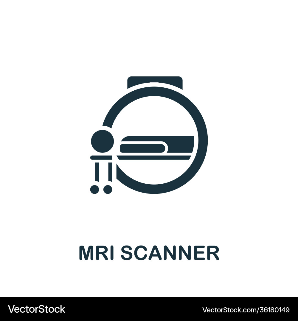 Mri Scanner-Symbol einfach von medizinischen Geräten