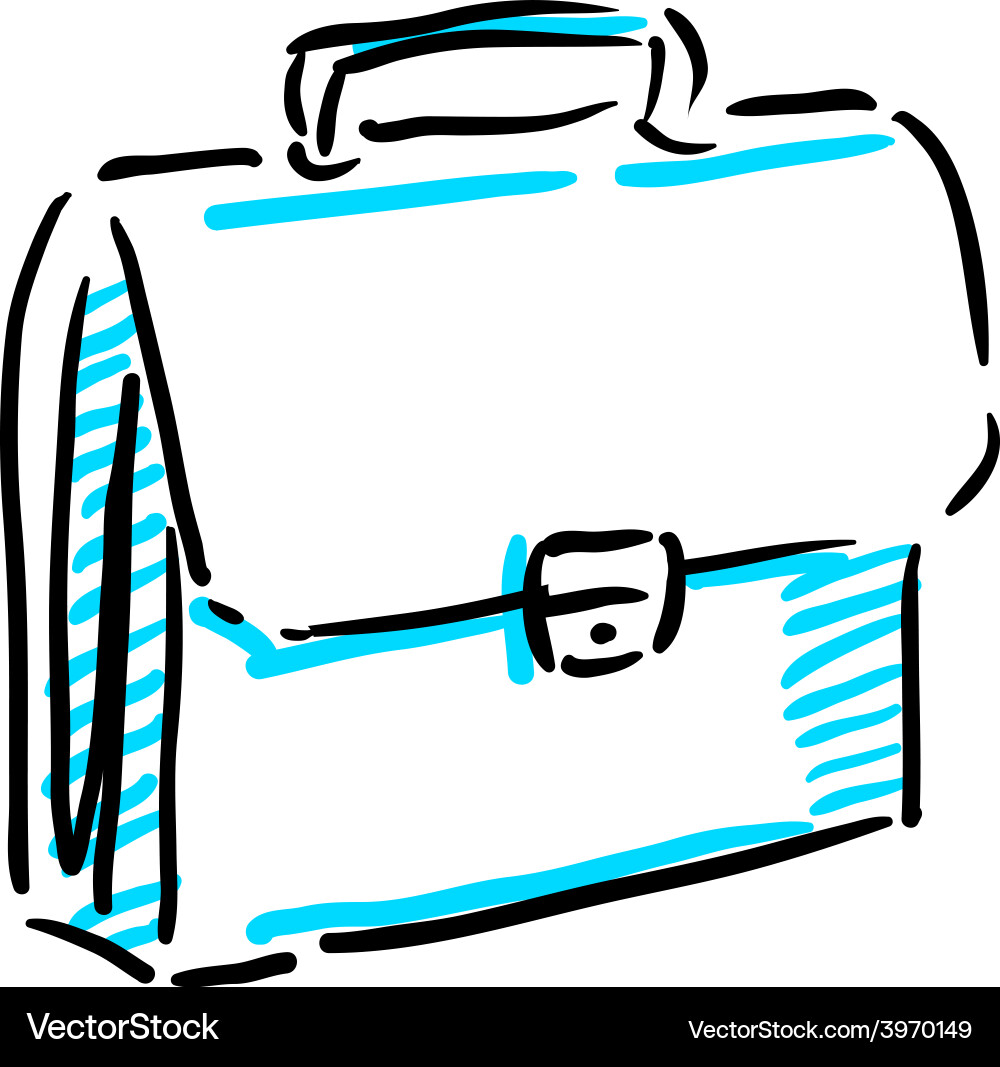 Office bag sketch Royalty Free Vector Image - VectorStock