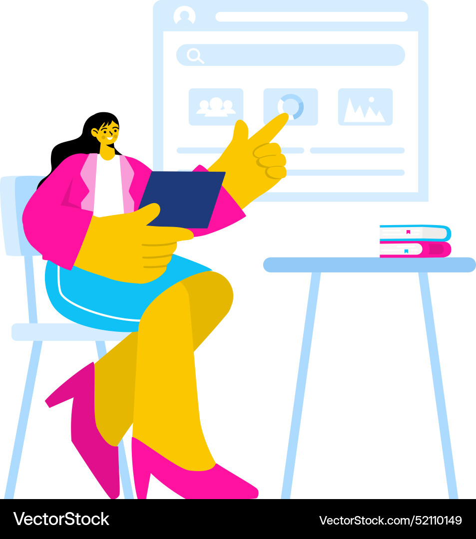 Personal portfolio with profile data resume Vector Image