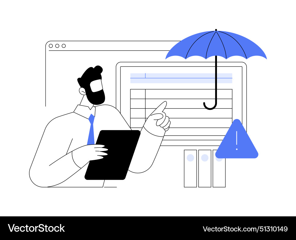 Risk manager isolated cartoon Royalty Free Vector Image