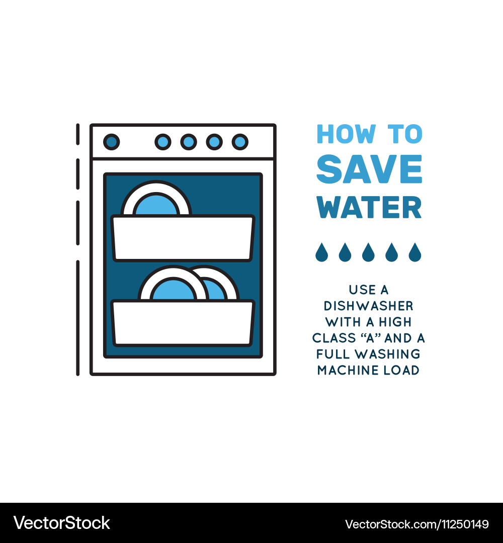 Symbol saving water Royalty Free Vector Image - VectorStock