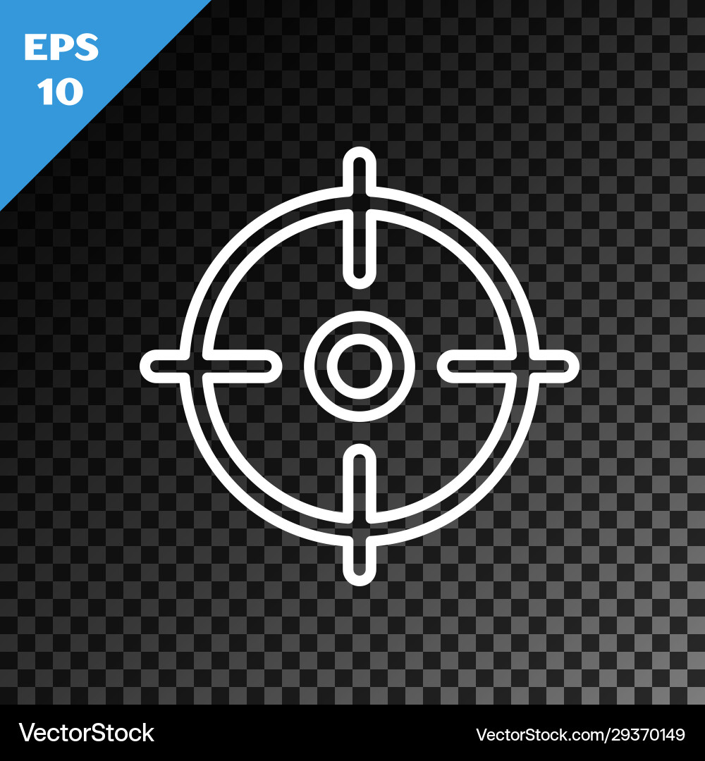 White line target sport icon isolated Royalty Free Vector