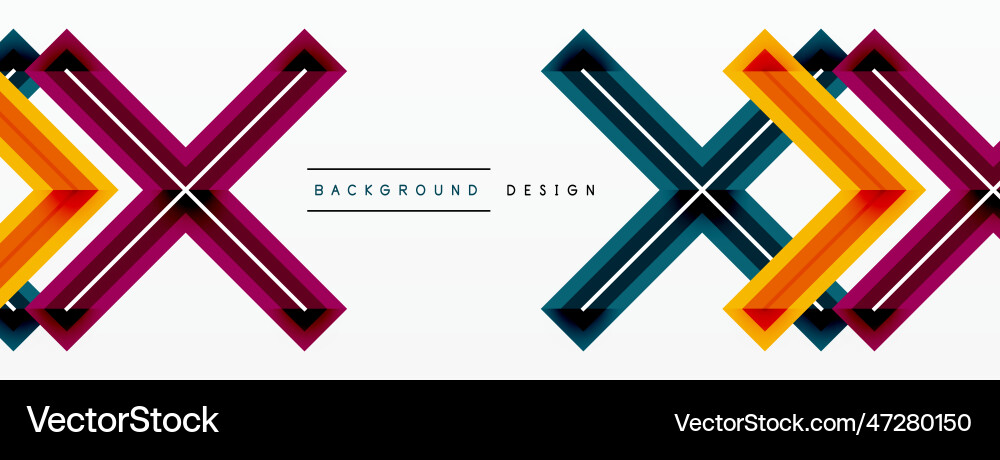 Cross line background minimal geometric template Vector Image