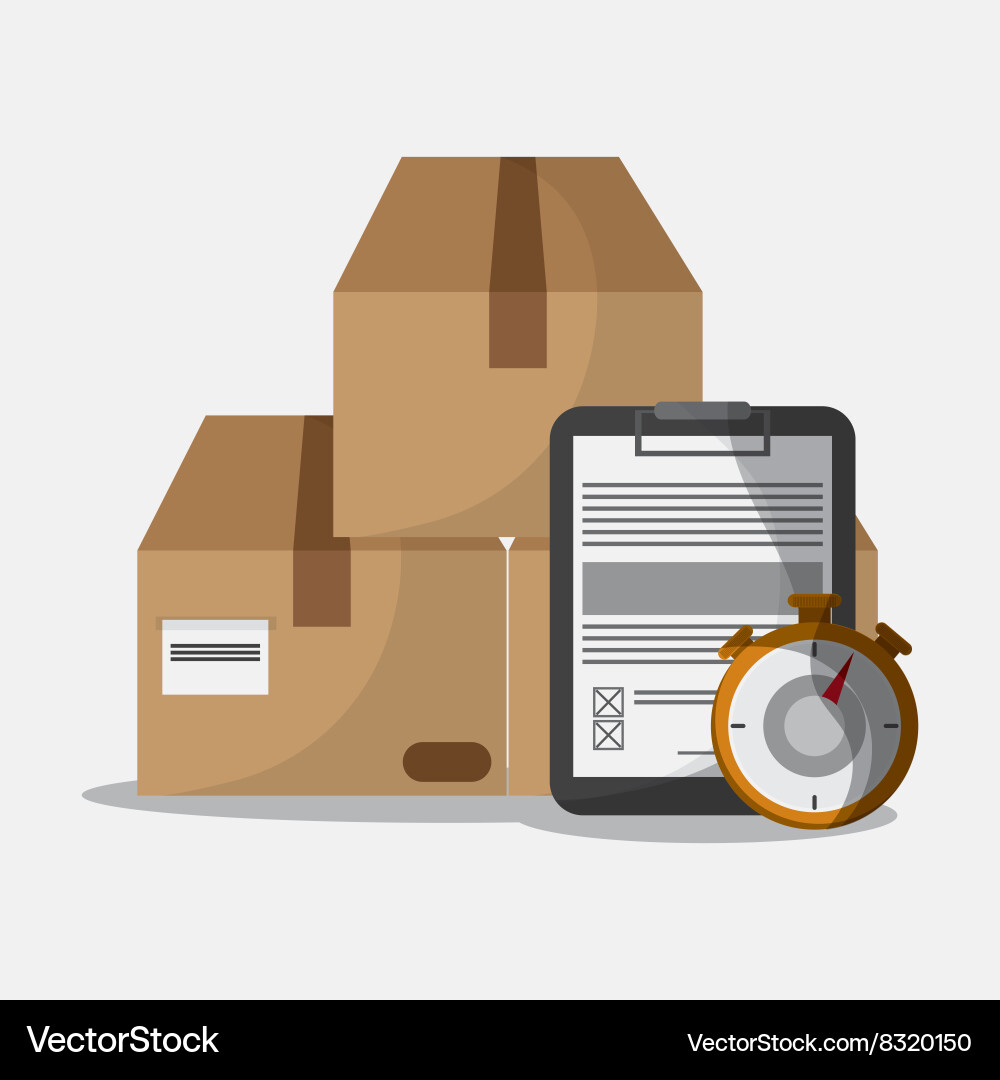 Express delivery box design Royalty Free Vector Image