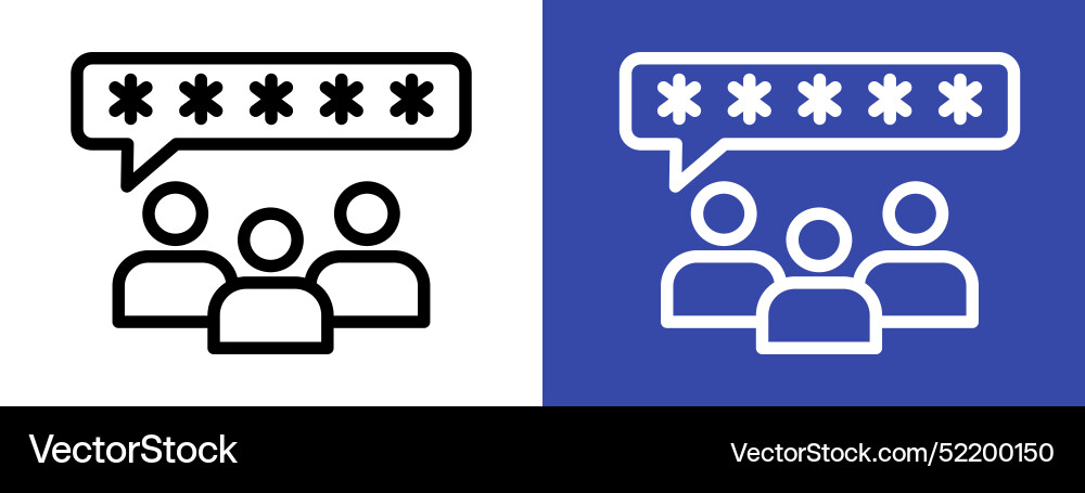 Feedback icon logo sign set outline Royalty Free Vector