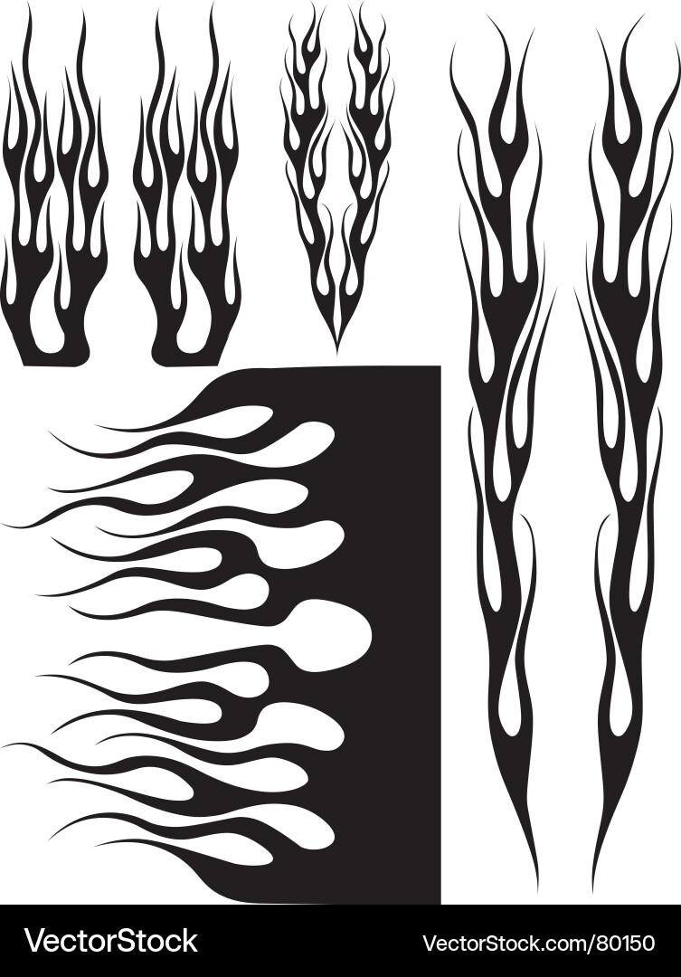 Old School Flames Vector Images (over 830)