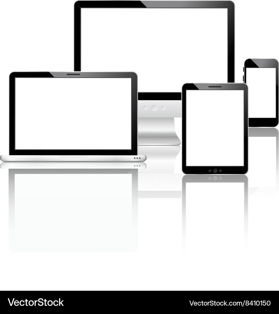 Mobile devices set Royalty Free Vector Image - VectorStock