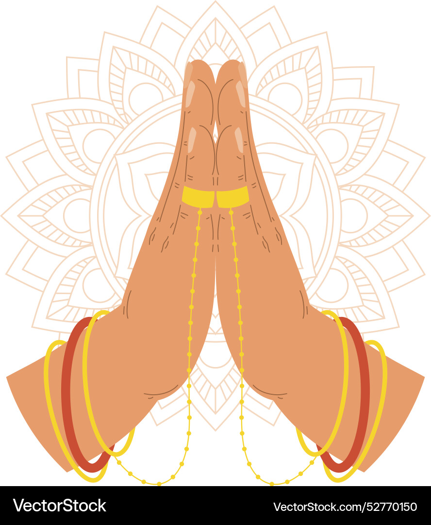 Namaste hands gesture Royalty Free Vector Image