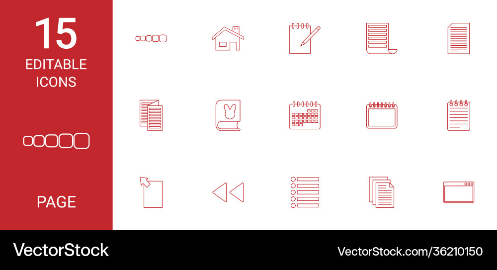 Page icons Royalty Free Vector Image - VectorStock