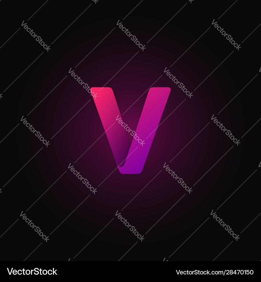 Pink paper folded character from a typeset Vector Image