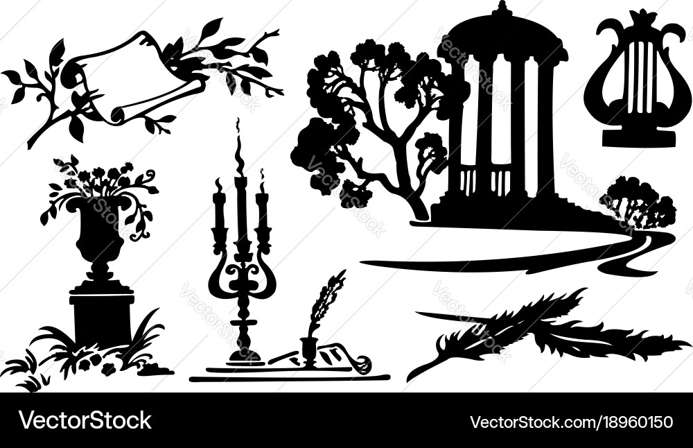Poetry symbols Royalty Free Vector Image - VectorStock