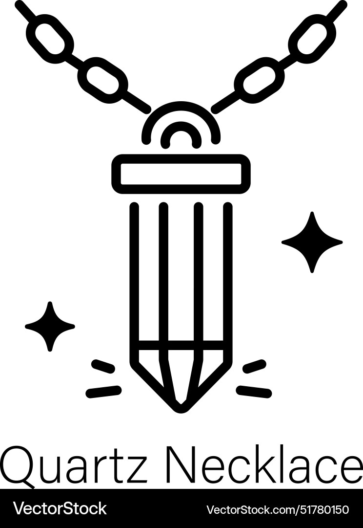 Quartz necklace Royalty Free Vector Image - VectorStock
