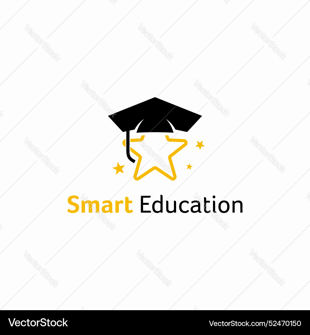 Smart education logo design concept education Vector Image