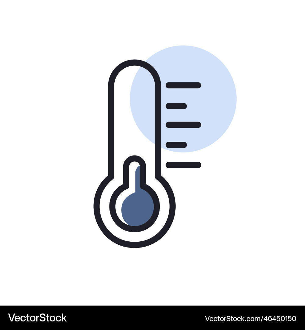 Thermometer icon meteorology sign graph symbol Vector Image