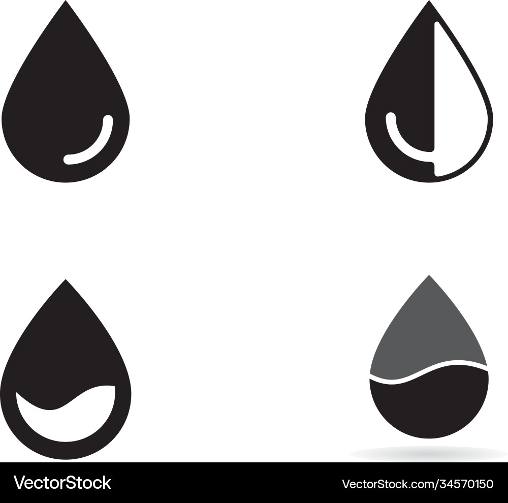 Water drop icon Royalty Free Vector Image - VectorStock