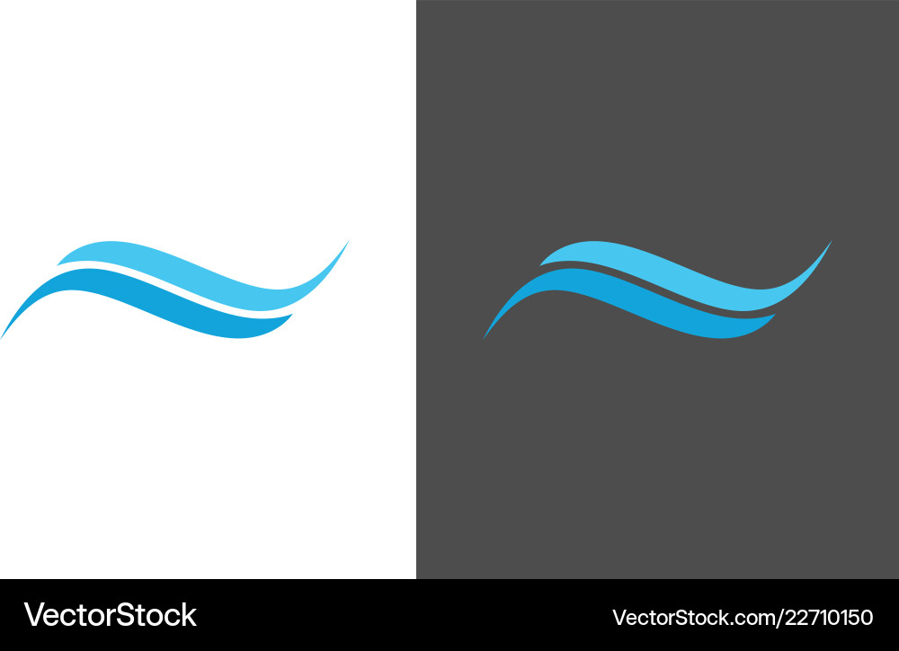 Wave logo Royalty Free Vector Image - VectorStock