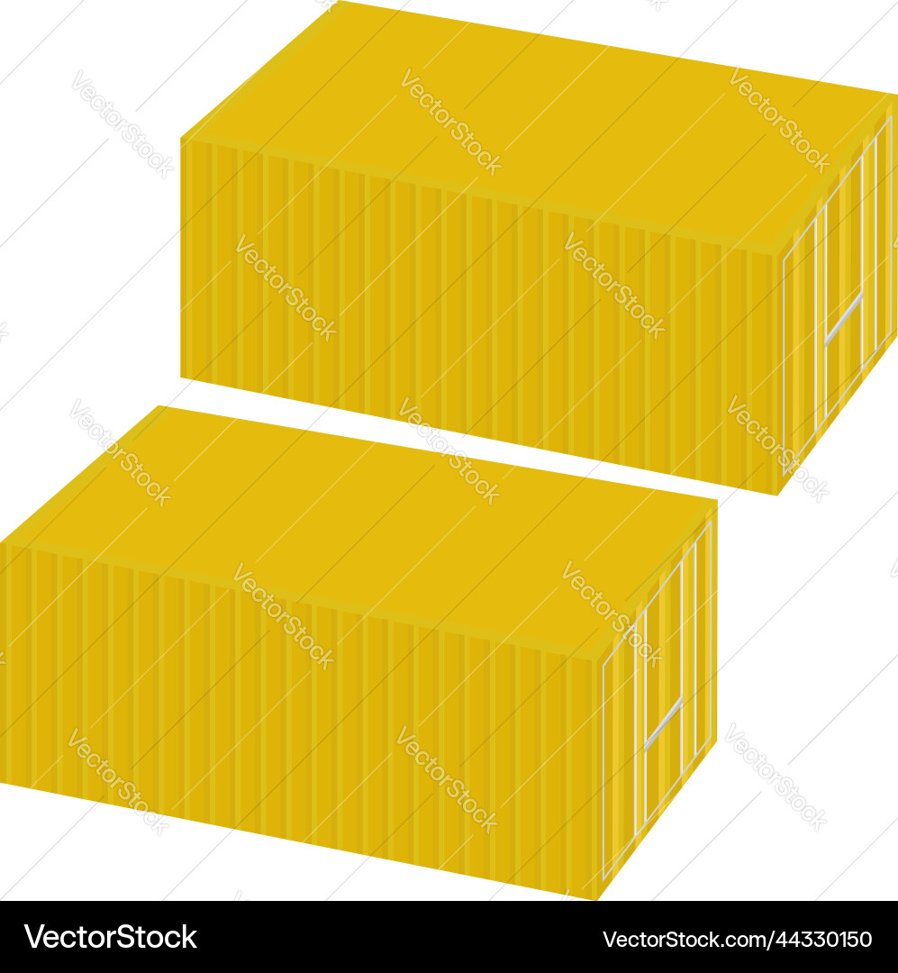 Yellow container on a white background Royalty Free Vector