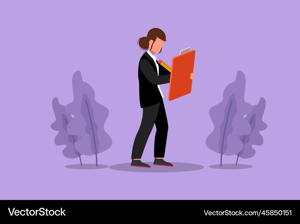 Character flat drawing female office secretary Vector Image