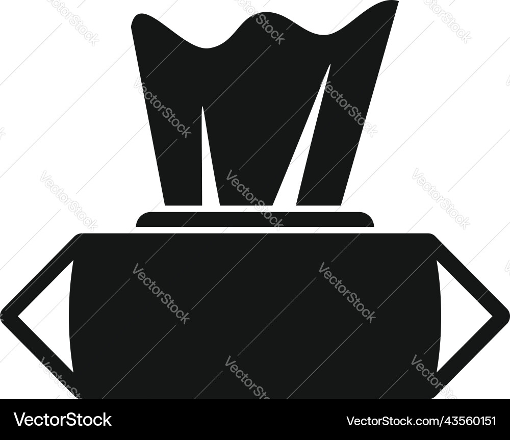 Cold cry icon simple box paper Royalty Free Vector Image