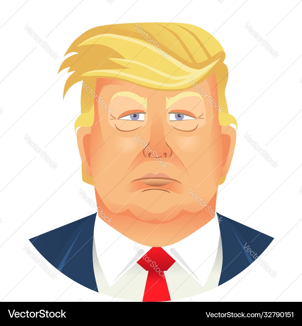 Donald trump emoticons Royalty Free Vector Image