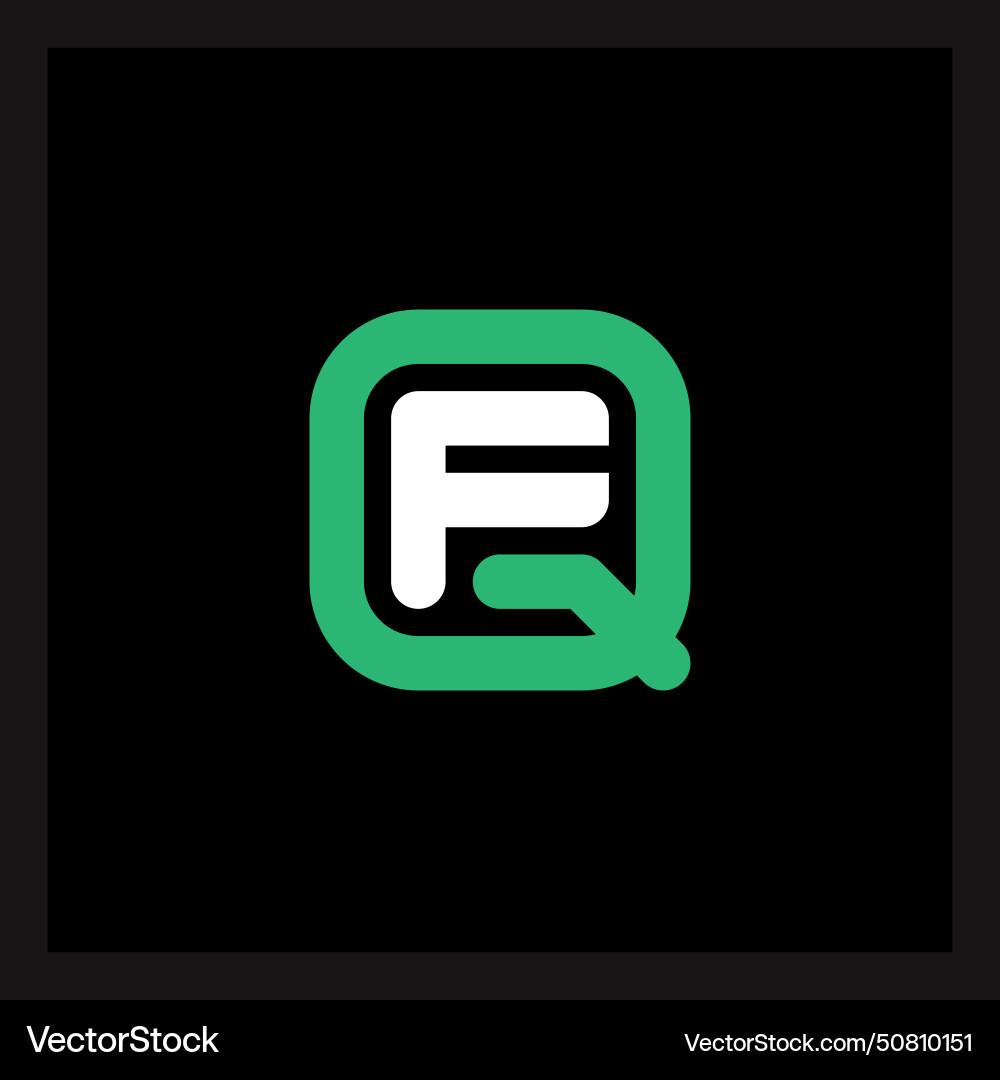 Fq - initials or icon premium business logo based Vector Image
