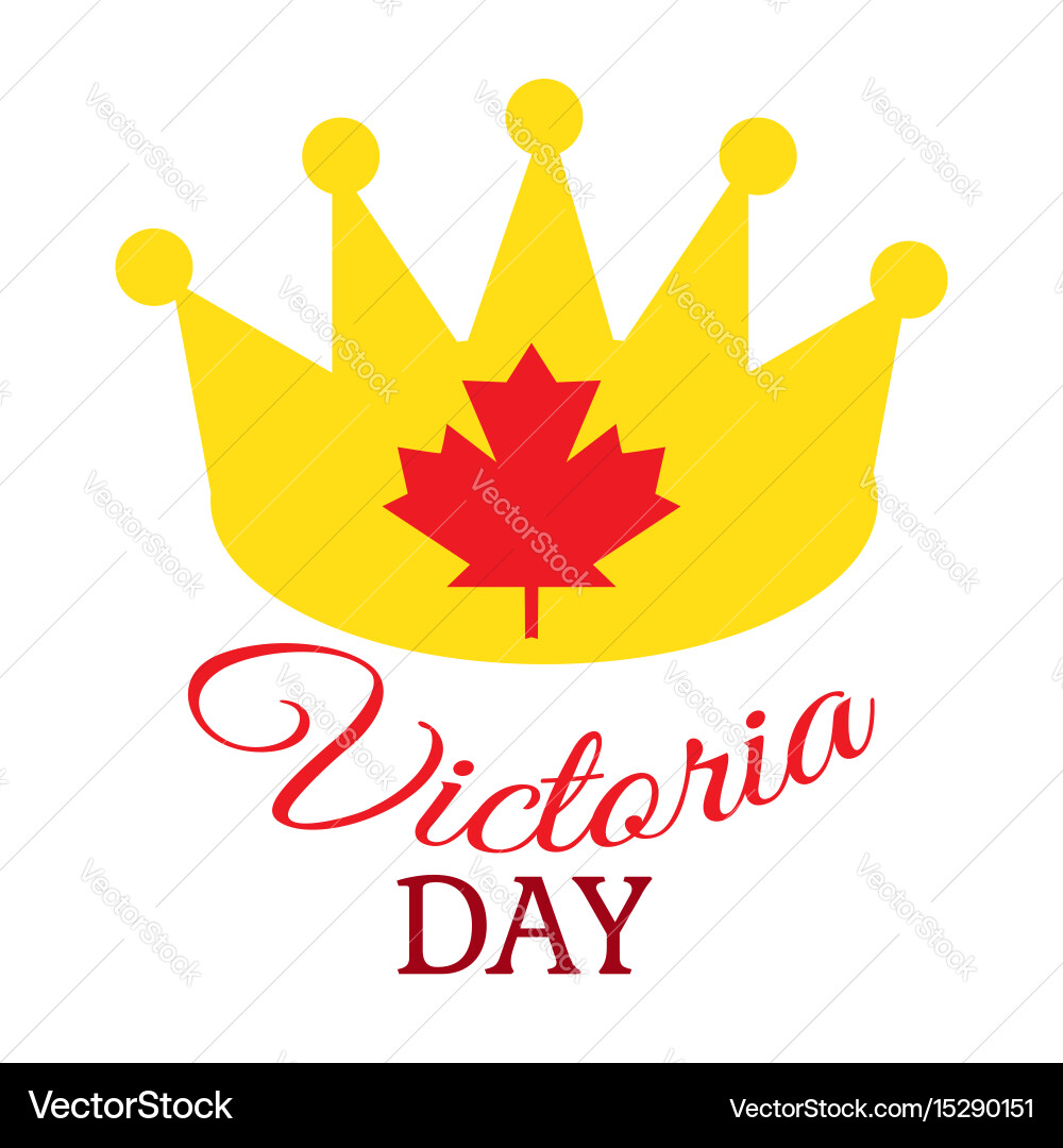 Happy victoria day sticker Royalty Free Vector Image