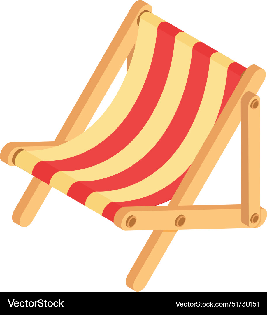 Isometric beach chair Royalty Free Vector Image