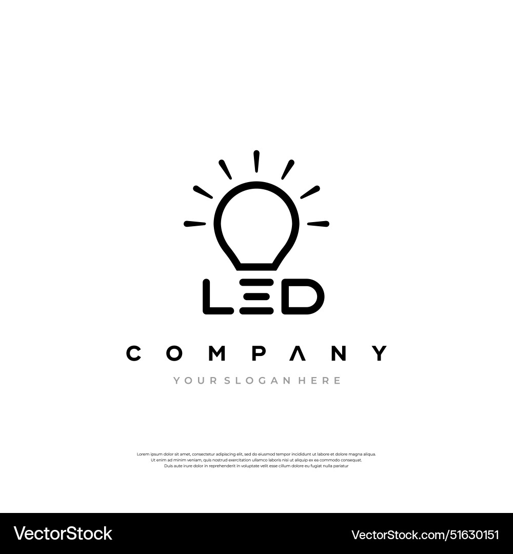 Led innovation emblem Royalty Free Vector Image