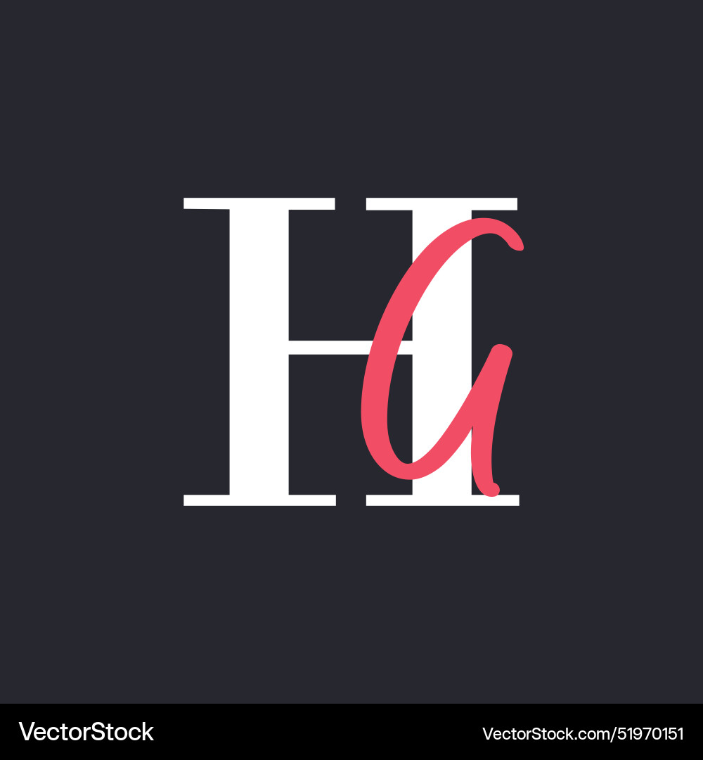 Letter ha logo perfectly blended initials Vector Image