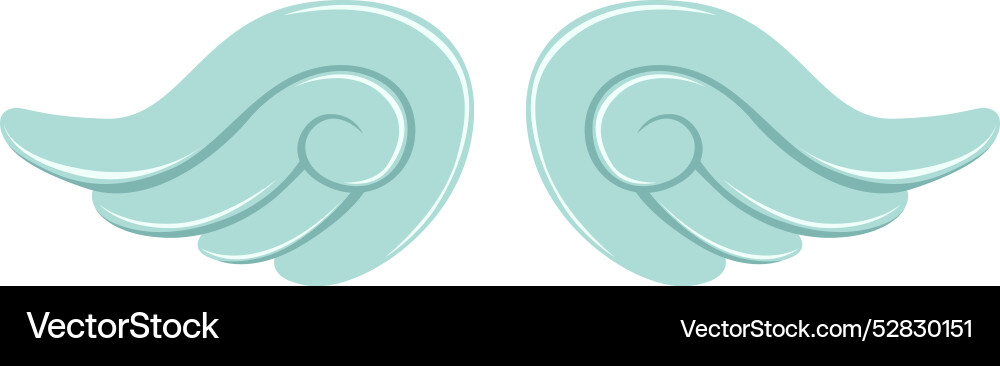 Light feather wings color icon flight symbol Vector Image