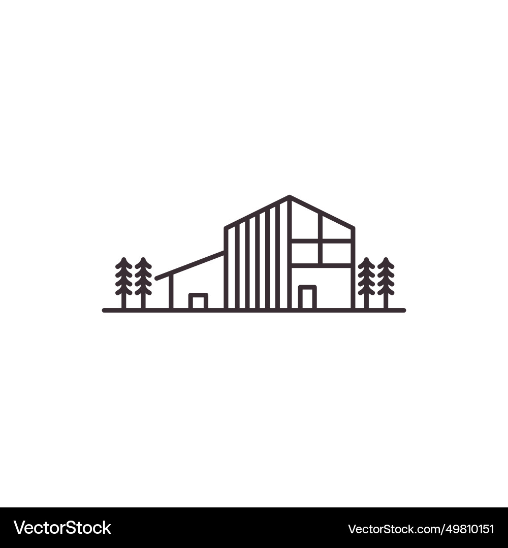 Minimalist house modern icon logo design Vector Image