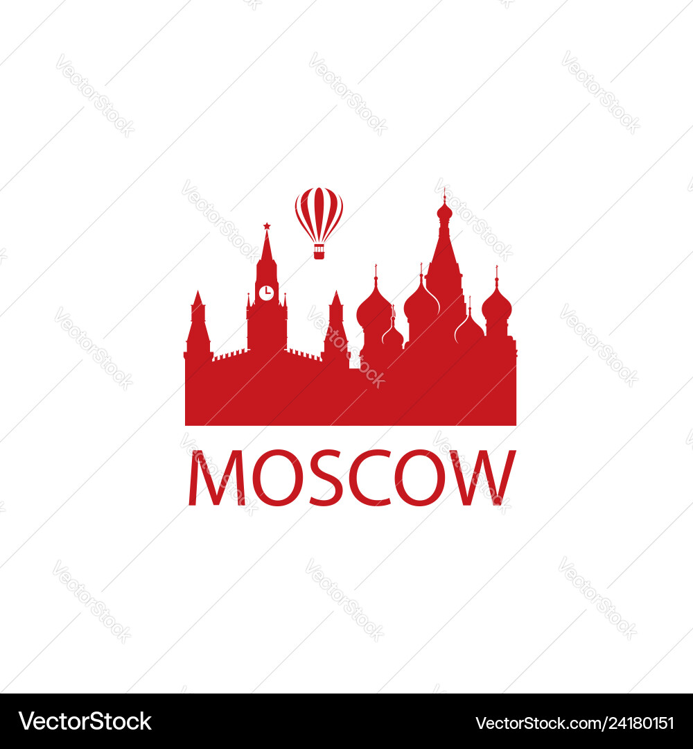 Moscow landmark image Royalty Free Vector Image
