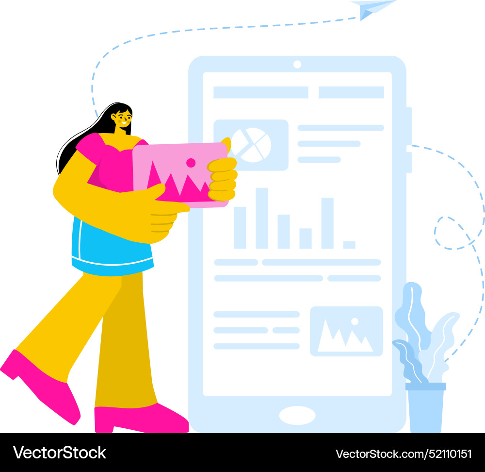 Personal portfolio with profile data resume Vector Image