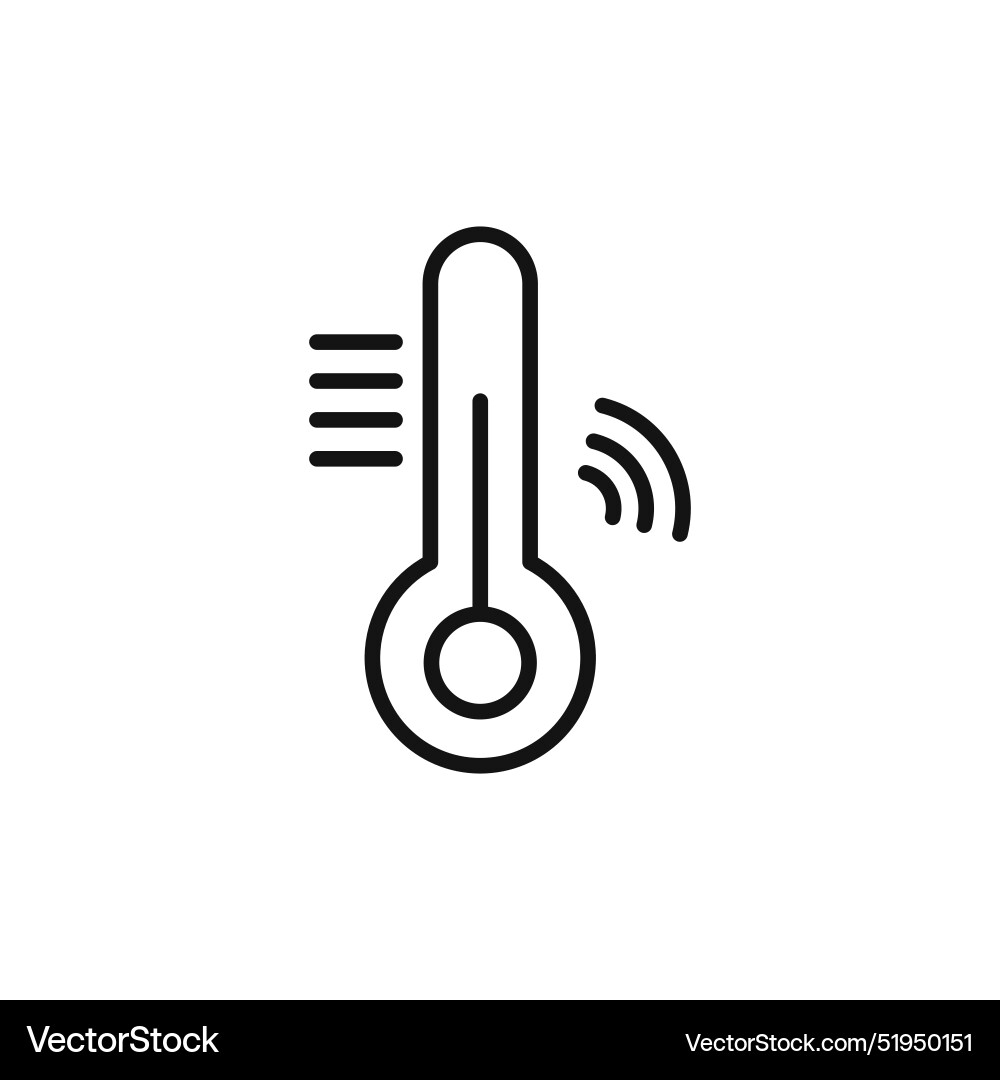 Smart temperature logo sign outline Royalty Free Vector
