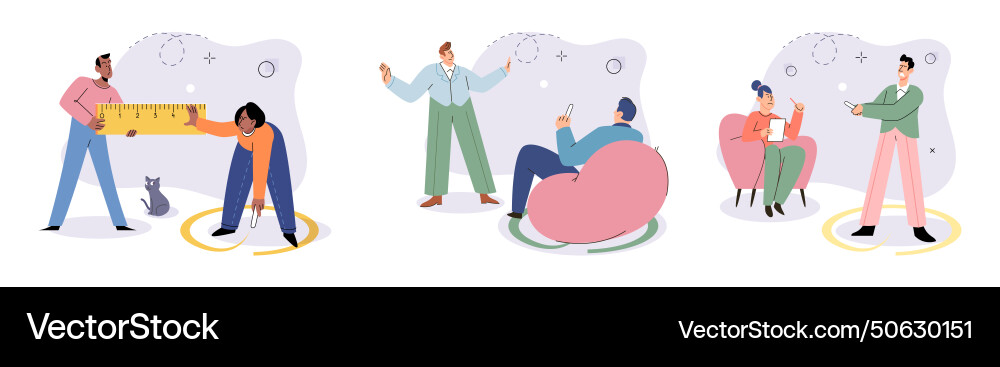 Social distance distancing measures aim Royalty Free Vector