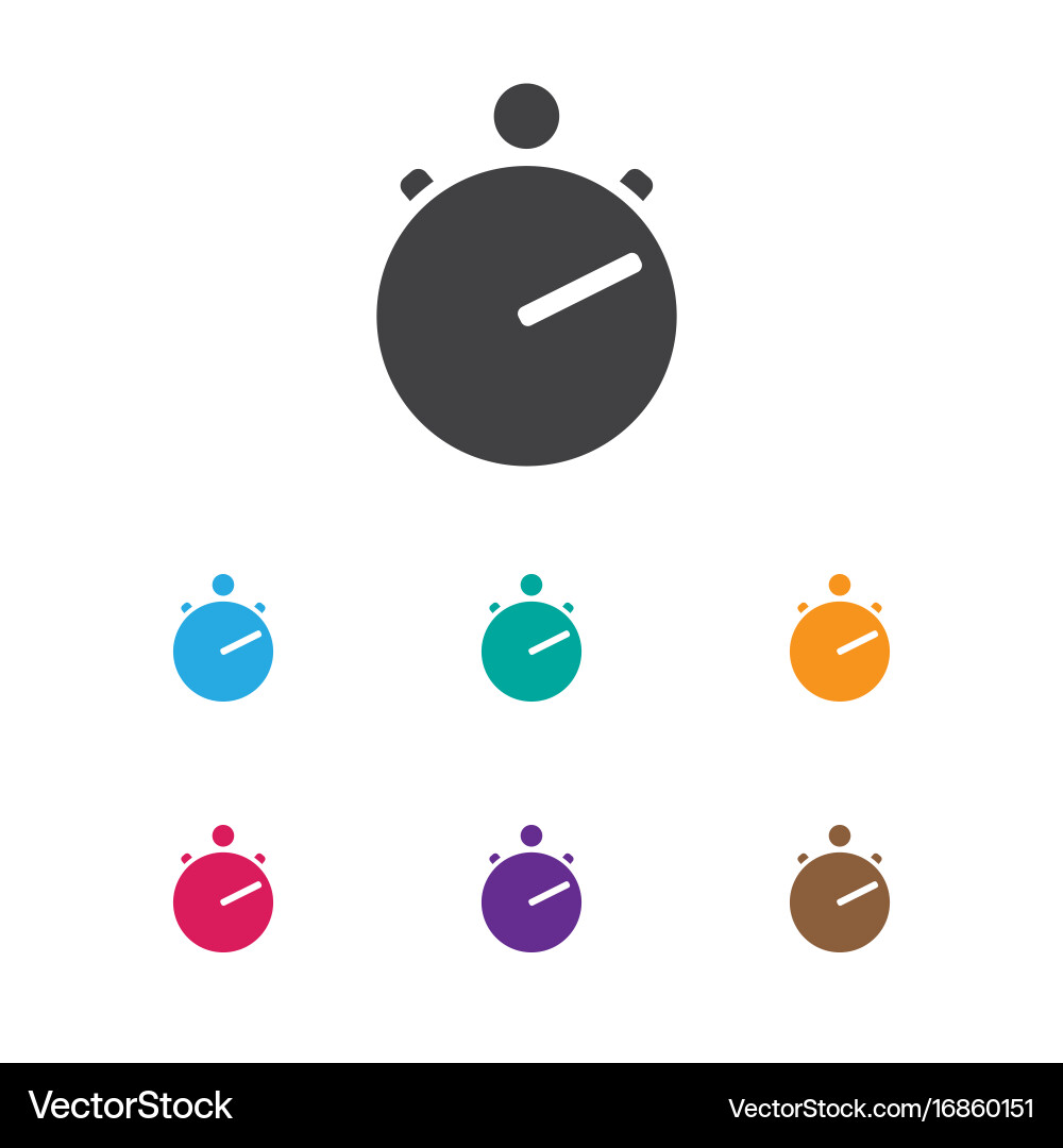 Teach symbol on stopwatch Royalty Free Vector Image