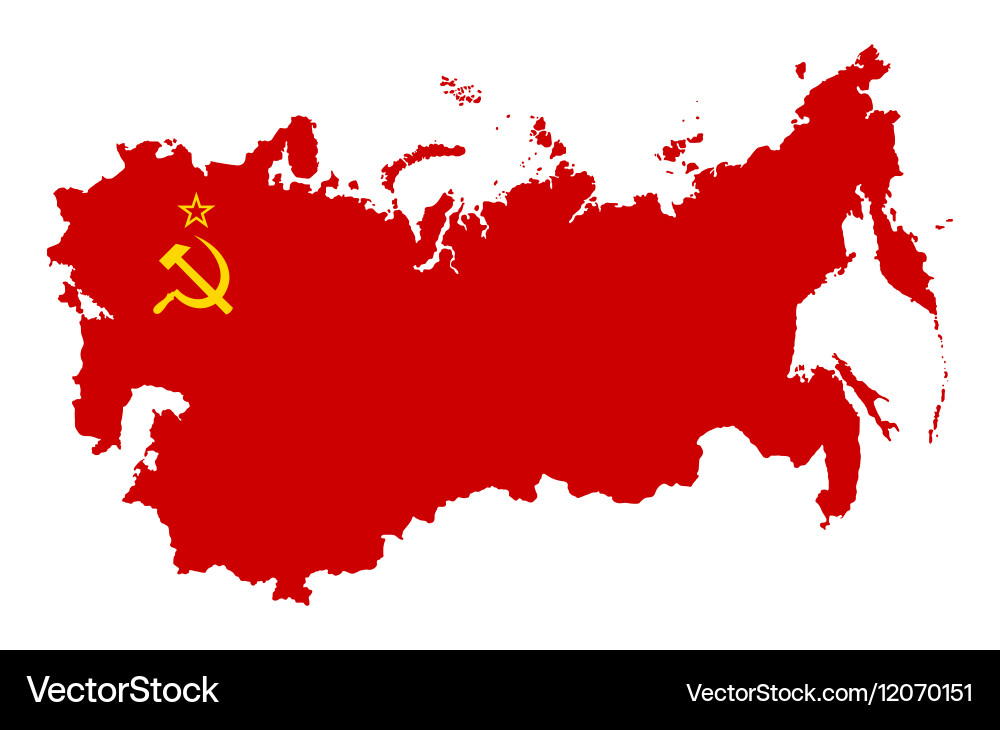 Ussr map silhouette Royalty Free Vector Image - VectorStock