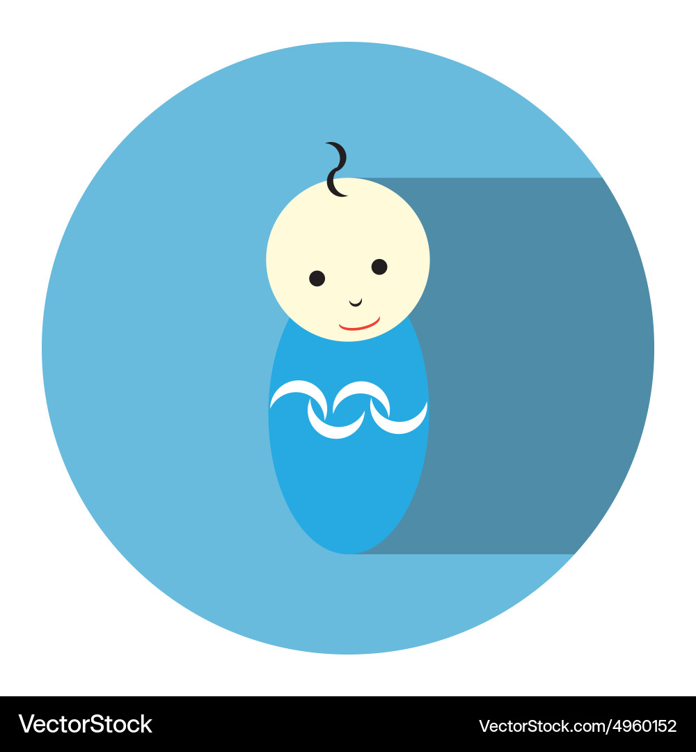 Baby flat icon Royalty Free Vector Image - VectorStock