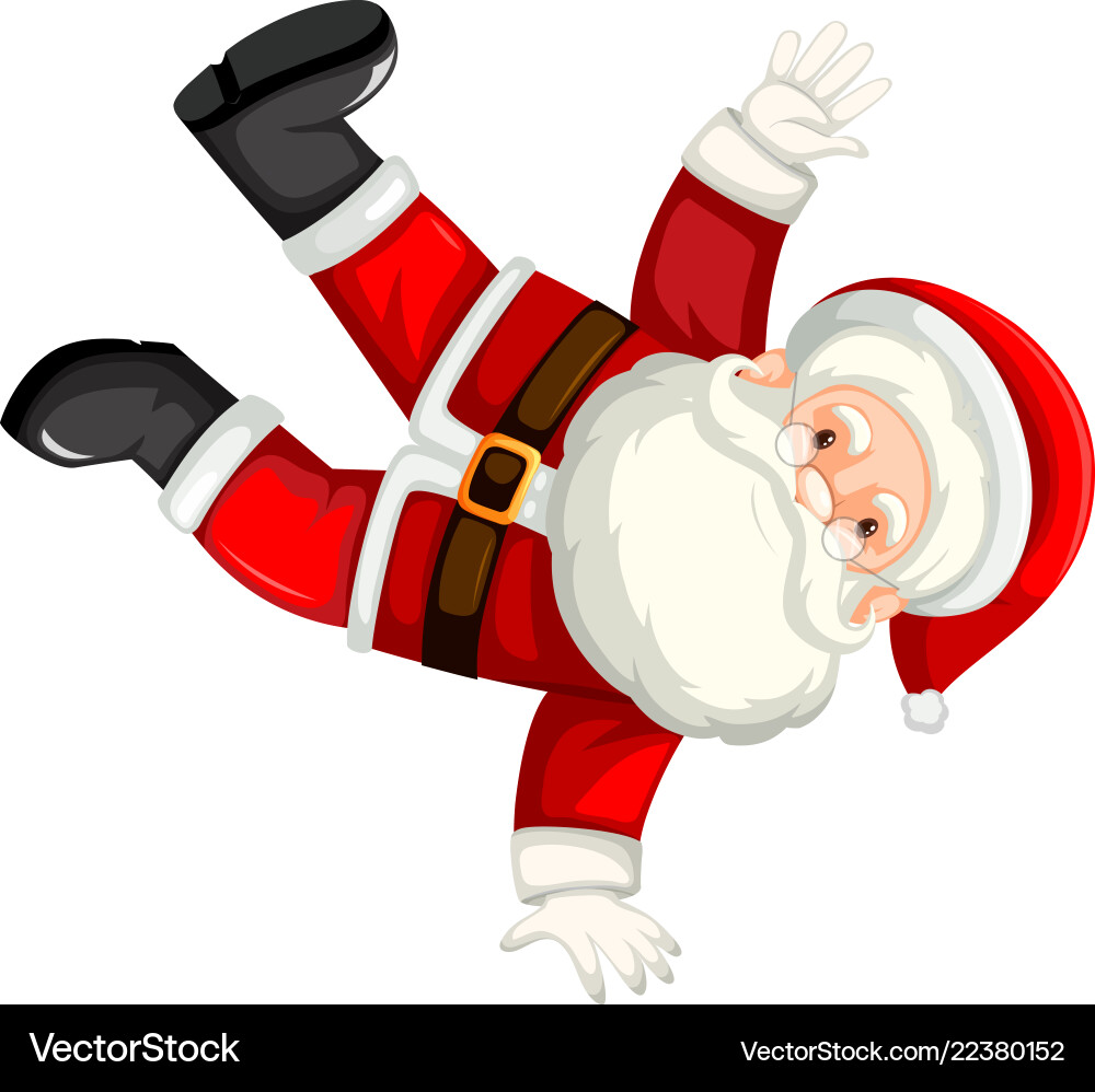 Break dancing santa clause Royalty Free Vector Image