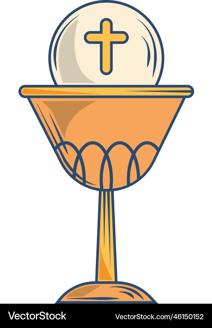 Chalice first communion Royalty Free Vector Image