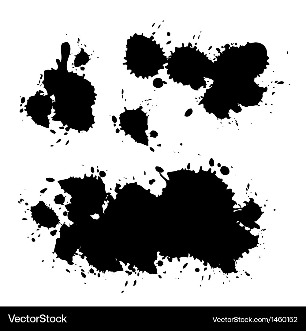 Collection of paint splash Royalty Free Vector Image