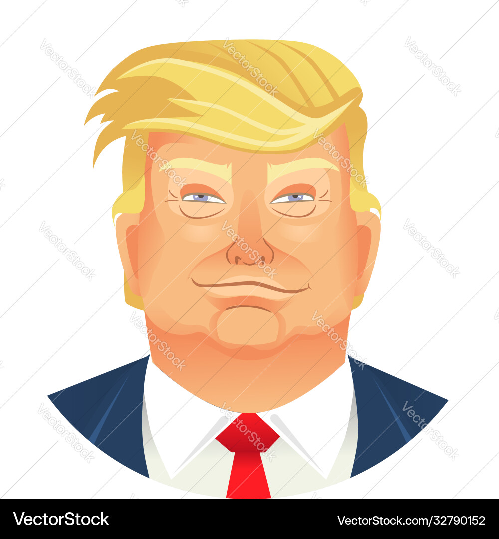 Donald trump emoticons Royalty Free Vector Image