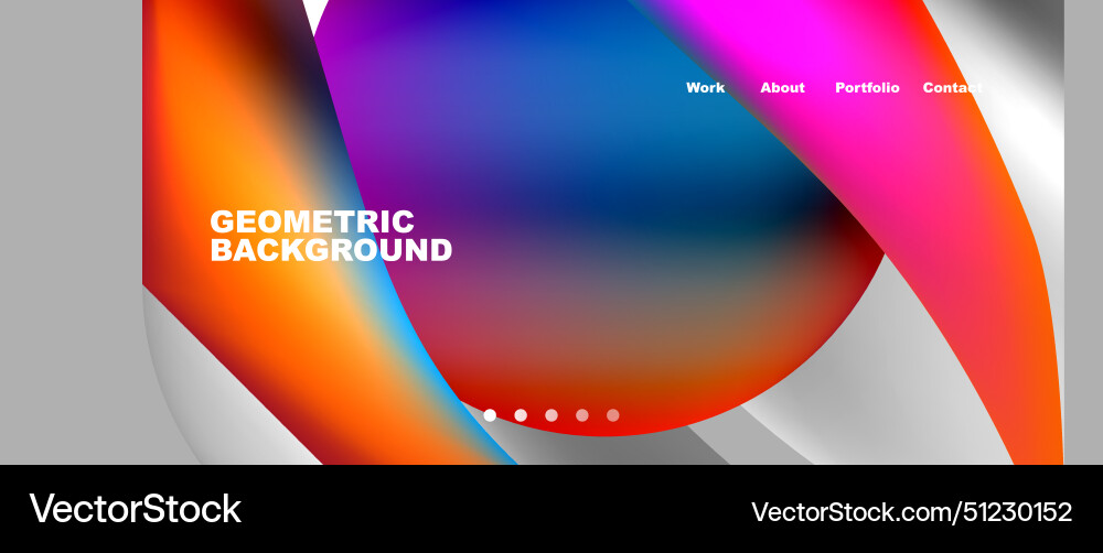 Dynamic flowing shapes concept design composition Vector Image