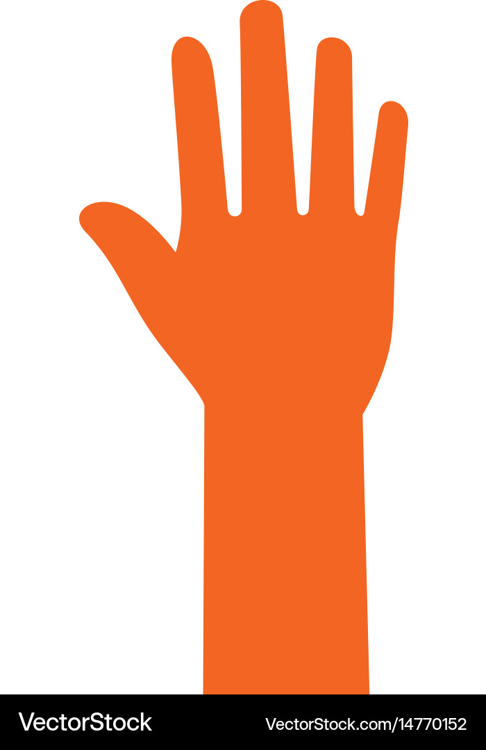 Hand up symbol Royalty Free Vector Image - VectorStock