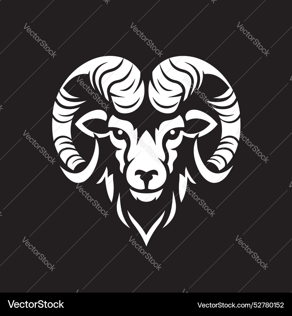 Legendary legacy ram head vintage logo emblem Vector Image