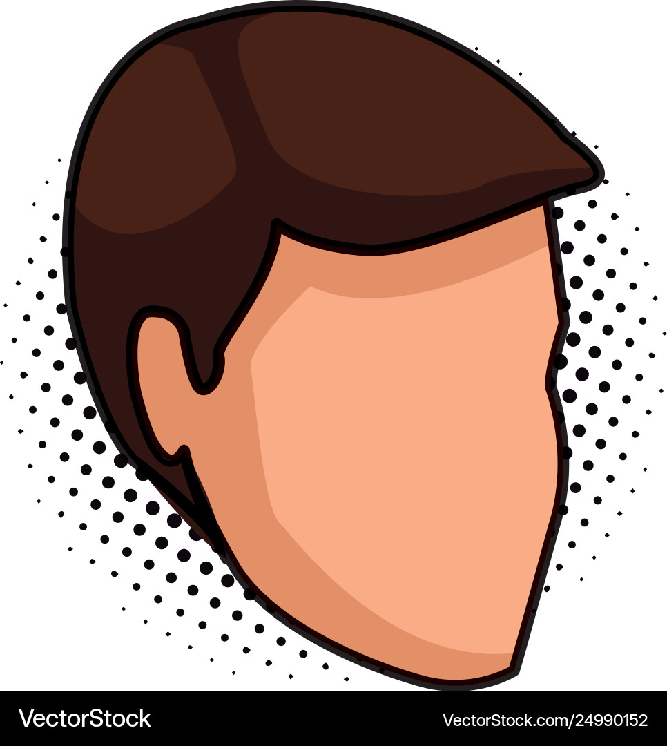 Man faceless head Royalty Free Vector Image - VectorStock