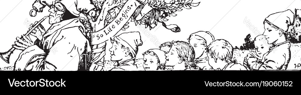 Pied piper vintage Royalty Free Vector Image - VectorStock